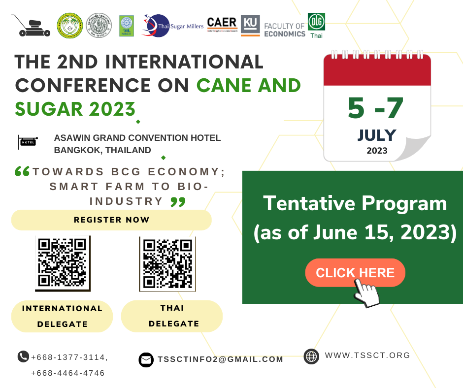 Tentative Program The 2nd International Conference on Cane and Sugar ...